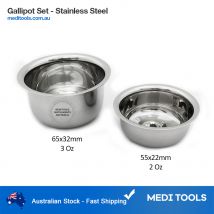 Gallipot Set 2 Oz, 3 Oz, Stainless Steel | MediTools Australia - Buy Online